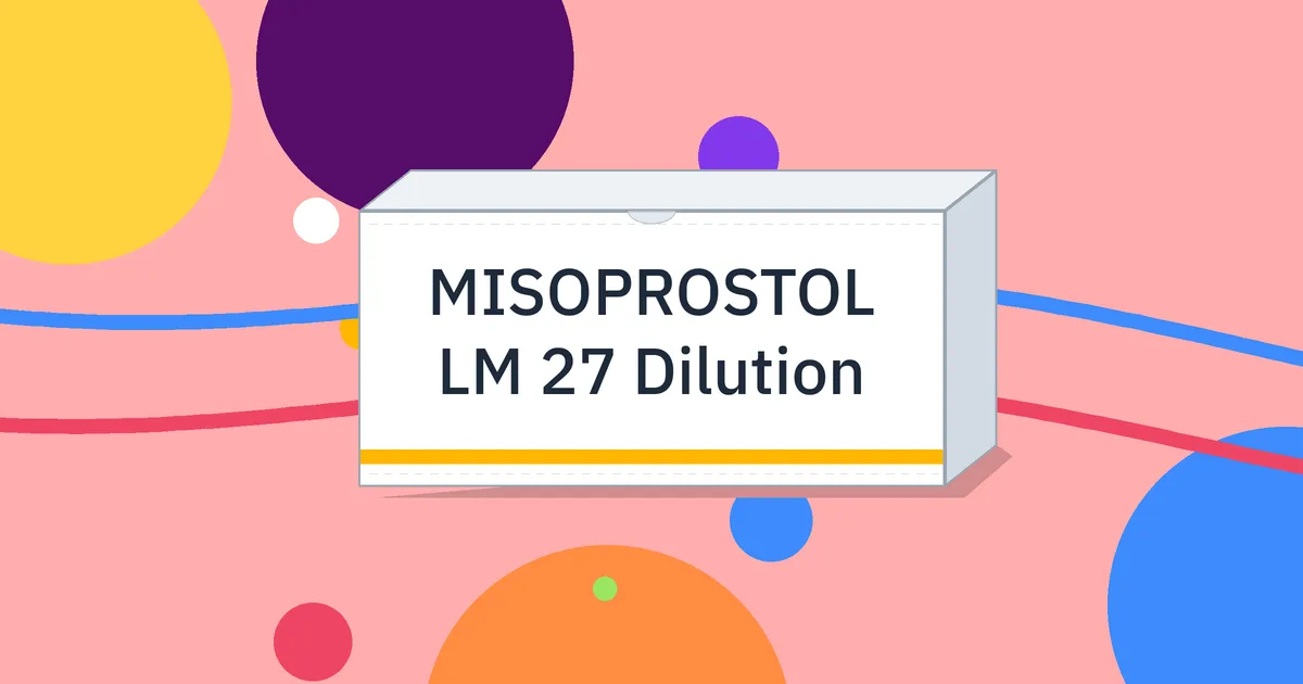 Symbolbild: Packung mit der Aufschrift MISOPROSTOL LM 27 Dilution (PZN 12956844) – Verfügbarkeit und Bezug in Apotheken in Frankfurt am Main