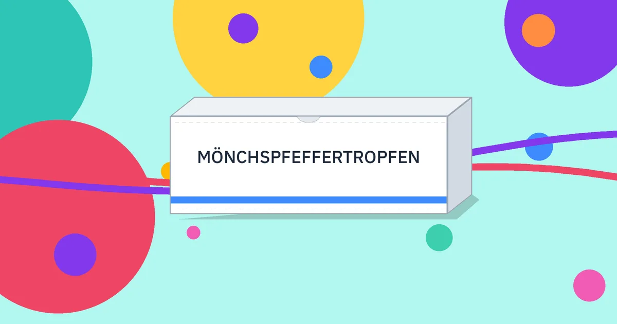 Symbolbild: Packung mit der Aufschrift MÖNCHSPFEFFERTROPFEN (PZN 18886263) – Verfügbarkeit und Bezug in Apotheken in Frankfurt am Main