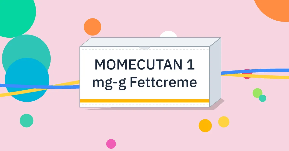 Symbolbild: Packung mit der Aufschrift MOMECUTAN 1 mg-g Fettcreme (PZN 10115968) – Verfügbarkeit und Bezug in Apotheken in Frankfurt am Main