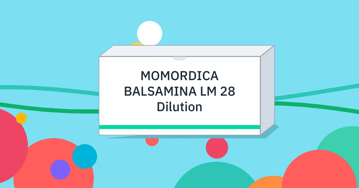 Symbolbild: Packung mit der Aufschrift MOMORDICA BALSAMINA LM 28 Dilution (PZN 13610450) – Verfügbarkeit und Bezug in Apotheken in Frankfurt am Main