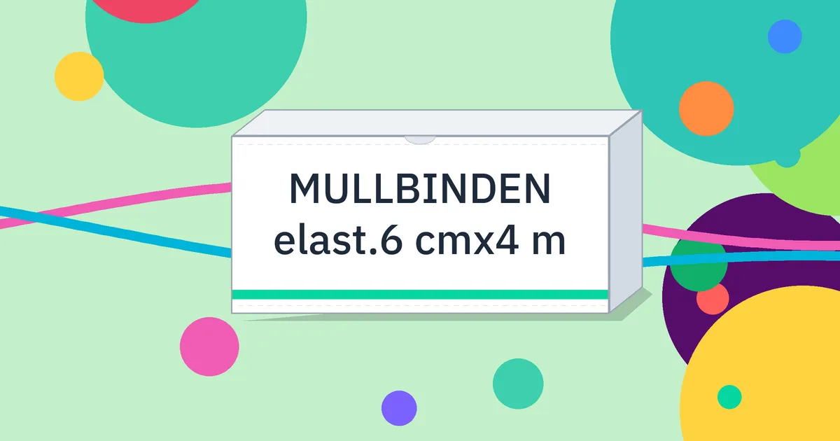Symbolbild: Packung mit der Aufschrift MULLBINDEN elast.6 cmx4 m (PZN 06962071) – Verfügbarkeit und Bezug in Apotheken in Frankfurt am Main