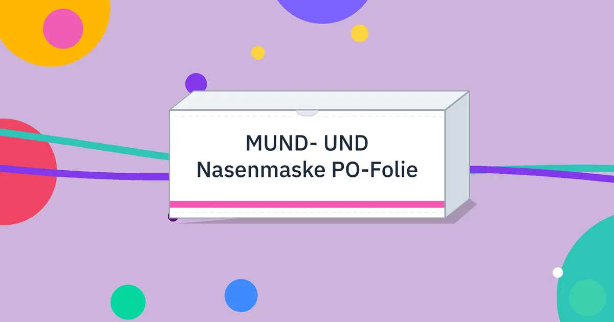 Symbolbild: Packung mit der Aufschrift MUND- UND Nasenmaske PO-Folie (PZN 16687111) – Verfügbarkeit und Bezug in Apotheken in Frankfurt am Main