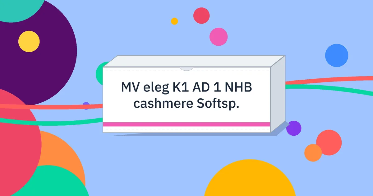 Symbolbild: Packung mit der Aufschrift MV eleg K1 AD 1 NHB cashmere Softsp. (PZN 15674313) – Verfügbarkeit und Bezug in Apotheken in Frankfurt am Main