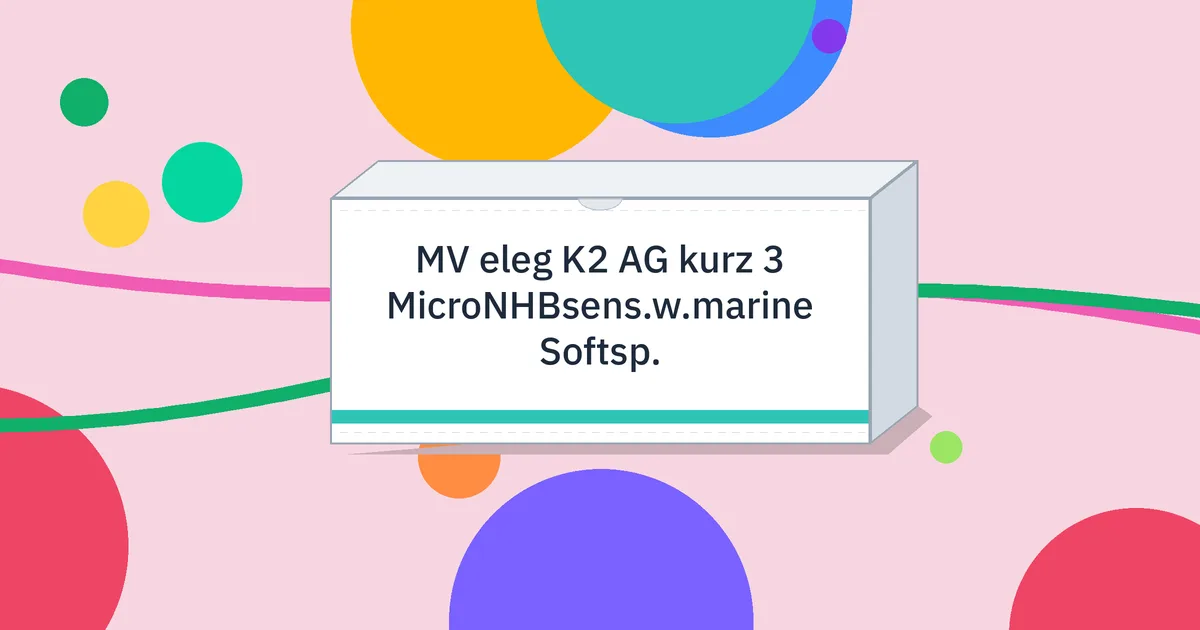 Symbolbild: Packung mit der Aufschrift MV eleg K2 AG kurz 3 MicroNHBsens.w.marine Softsp. (PZN 15711899) – Verfügbarkeit und Bezug in Apotheken in Frankfurt am Main