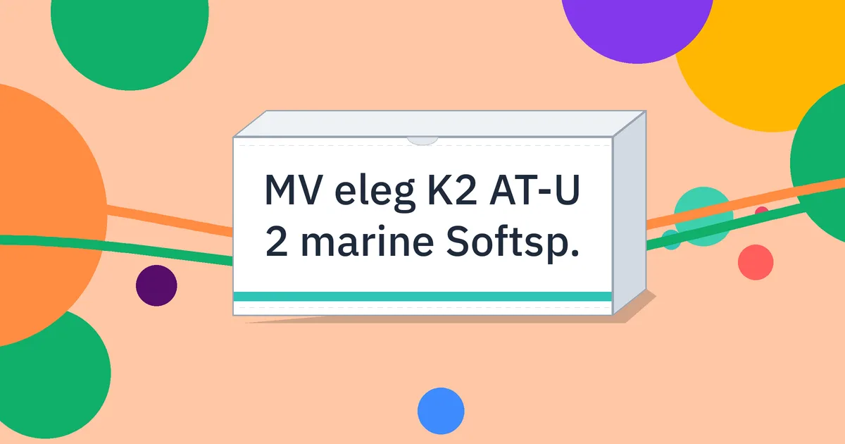 Symbolbild: Packung mit der Aufschrift MV eleg K2 AT-U 2 marine Softsp. (PZN 15290860) – Verfügbarkeit und Bezug in Apotheken in Frankfurt am Main