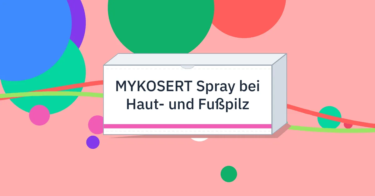 Symbolbild: Packung mit der Aufschrift MYKOSERT Spray bei Haut- und Fußpilz (PZN 15432455) – Verfügbarkeit und Bezug in Apotheken in Frankfurt am Main