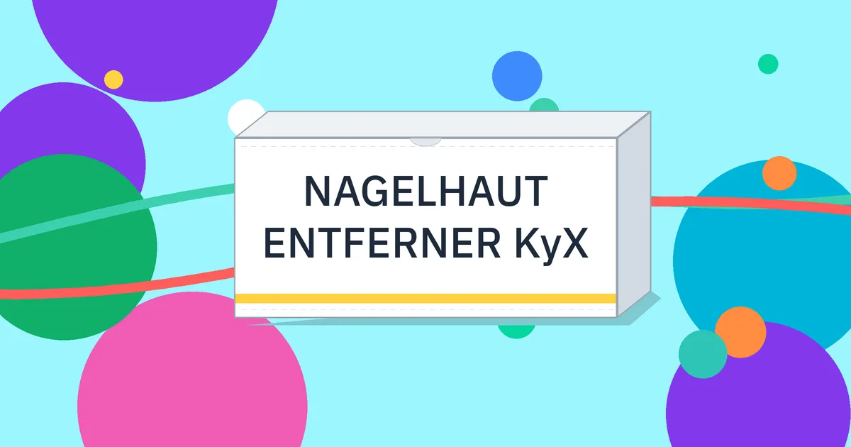 Symbolbild: Packung mit der Aufschrift NAGELHAUT ENTFERNER KyX (PZN 12579666) – Verfügbarkeit und Bezug in Apotheken in Frankfurt am Main