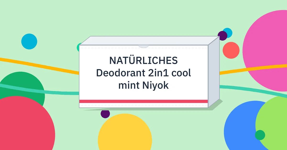 Symbolbild: Packung mit der Aufschrift NATÜRLICHES Deodorant 2in1 cool mint Niyok (PZN 17535509) – Verfügbarkeit und Bezug in Apotheken in Frankfurt am Main