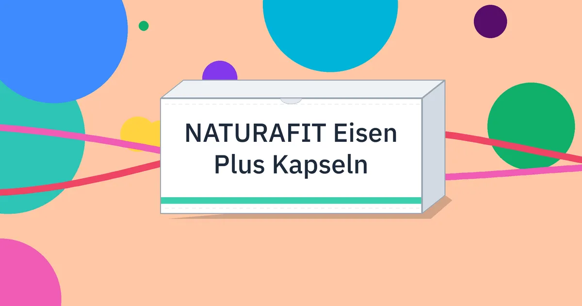 Symbolbild: Packung mit der Aufschrift NATURAFIT Eisen Plus Kapseln (PZN 07703845) – Verfügbarkeit und Bezug in Apotheken in Frankfurt am Main