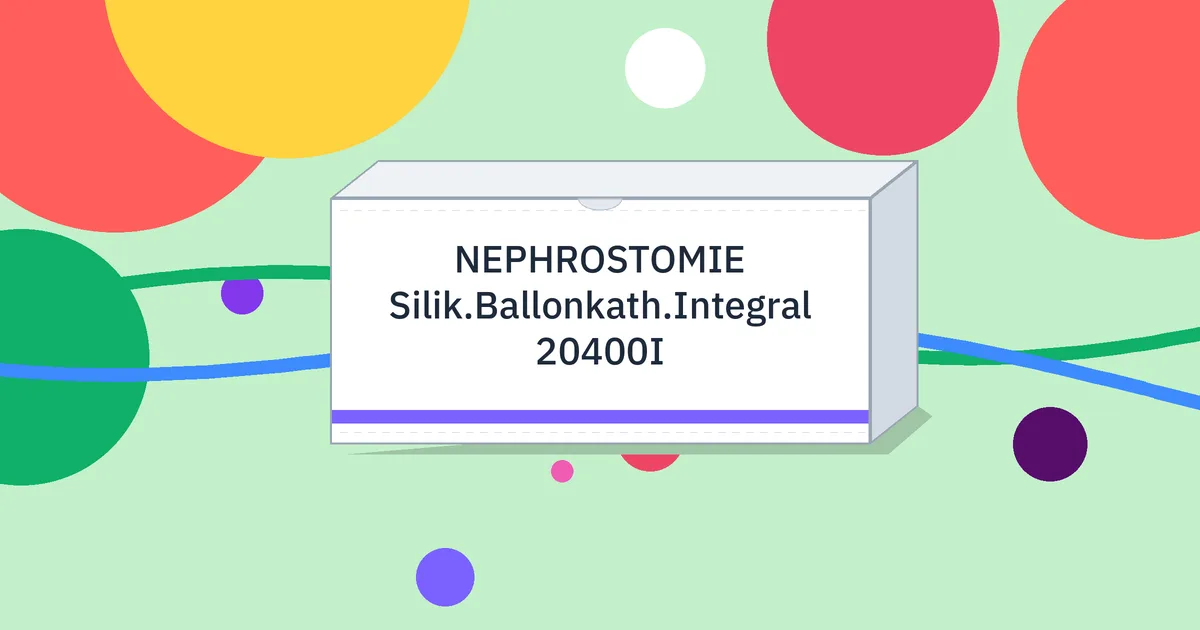 Symbolbild: Packung mit der Aufschrift NEPHROSTOMIE Silik.Ballonkath.Integral 20400I (PZN 04154964) – Verfügbarkeit und Bezug in Apotheken in Frankfurt am Main