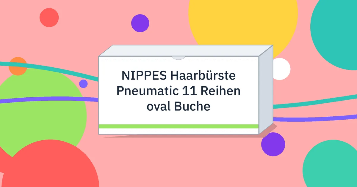Symbolbild: Packung mit der Aufschrift NIPPES Haarbürste Pneumatic 11 Reihen oval Buche (PZN 19359695) – Verfügbarkeit und Bezug in Apotheken in Frankfurt am Main