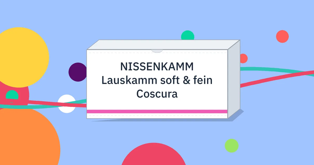 Symbolbild: Packung mit der Aufschrift NISSENKAMM Lauskamm soft & fein Coscura (PZN 13973000) – Verfügbarkeit und Bezug in Apotheken in Frankfurt am Main