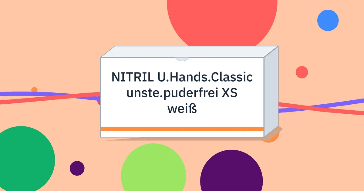 Symbolbild: Packung mit der Aufschrift NITRIL U.Hands.Classic unste.puderfrei XS weiß (PZN 11540136) – Verfügbarkeit und Bezug in Apotheken in Frankfurt am Main