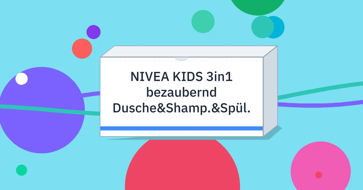 Symbolbild: Packung mit der Aufschrift NIVEA KIDS 3in1 bezaubernd Dusche&Shamp.&Spül. (PZN 16046760) – Verfügbarkeit und Bezug in Apotheken in Frankfurt am Main