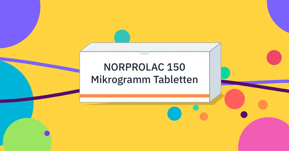Symbolbild: Packung mit der Aufschrift NORPROLAC 150 Mikrogramm Tabletten (PZN 01340554) – Verfügbarkeit und Bezug in Apotheken in Frankfurt am Main