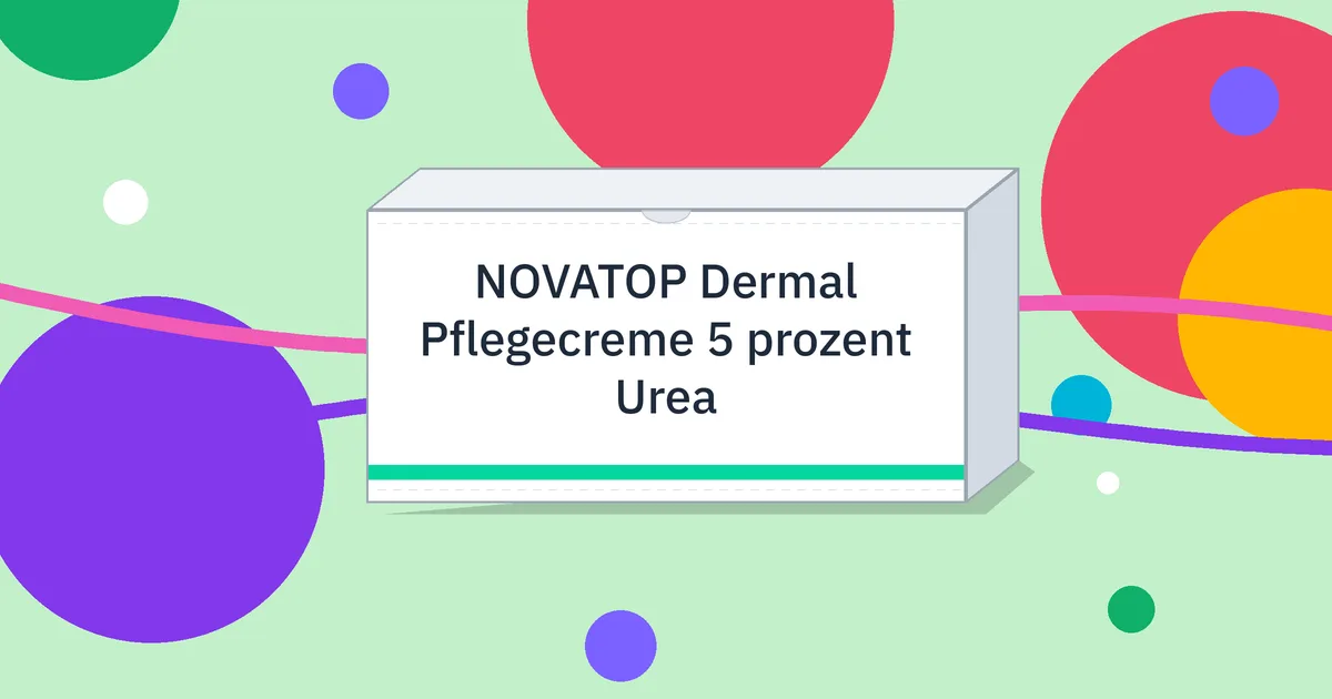 Symbolbild: Packung mit der Aufschrift NOVATOP Dermal Pflegecreme 5 prozent Urea (PZN 06091771) – Verfügbarkeit und Bezug in Apotheken in Frankfurt am Main