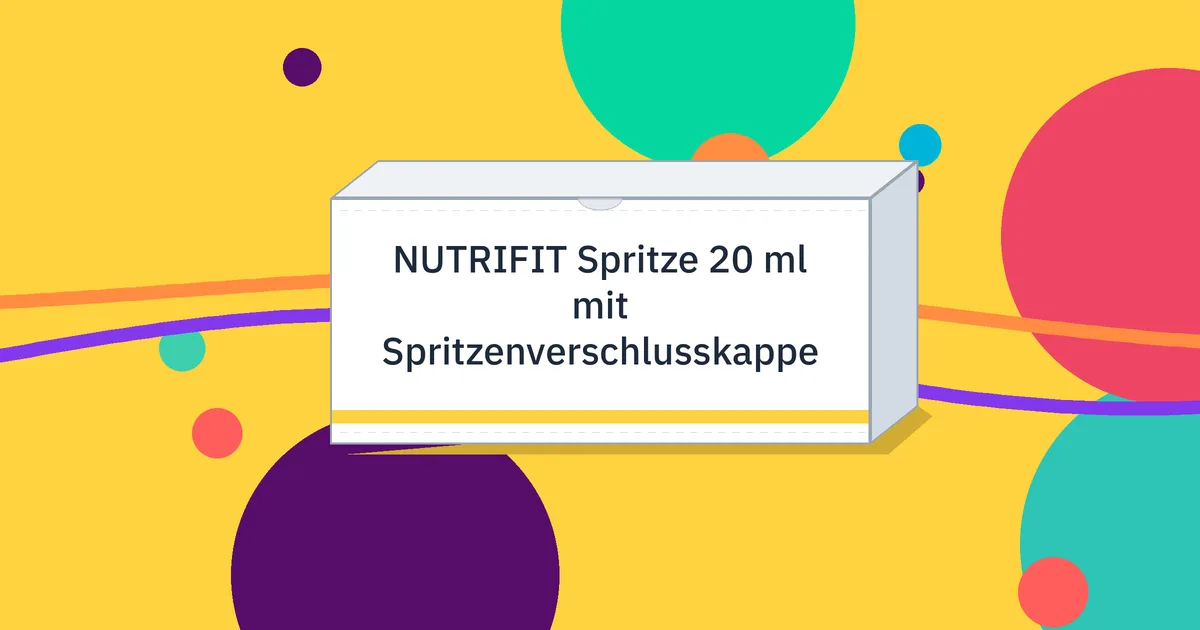 Symbolbild: Packung mit der Aufschrift NUTRIFIT Spritze 20 ml mit Spritzenverschlusskappe (PZN 14322724) – Verfügbarkeit und Bezug in Apotheken in Frankfurt am Main