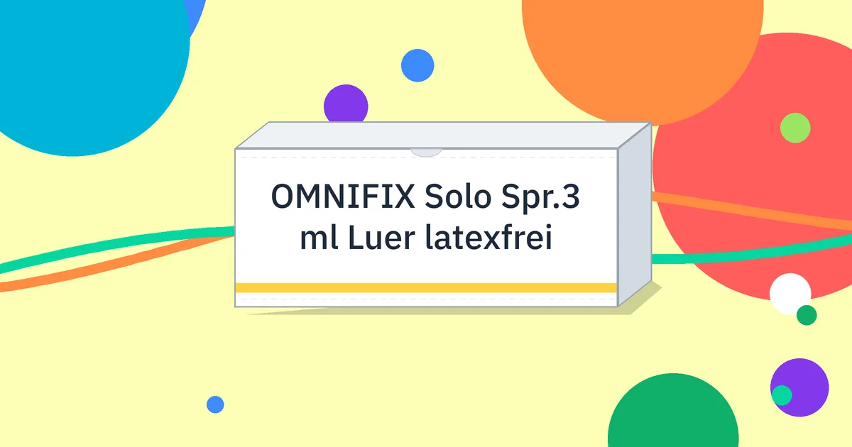 Symbolbild: Packung mit der Aufschrift OMNIFIX Solo Spr.3 ml Luer latexfrei (PZN 15746194) – Verfügbarkeit und Bezug in Apotheken in Frankfurt am Main