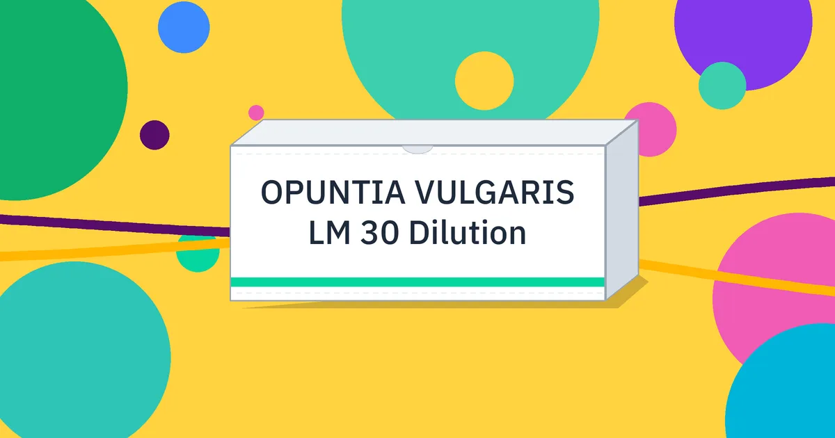 Symbolbild: Packung mit der Aufschrift OPUNTIA VULGARIS LM 30 Dilution (PZN 13627781) – Verfügbarkeit und Bezug in Apotheken in Frankfurt am Main