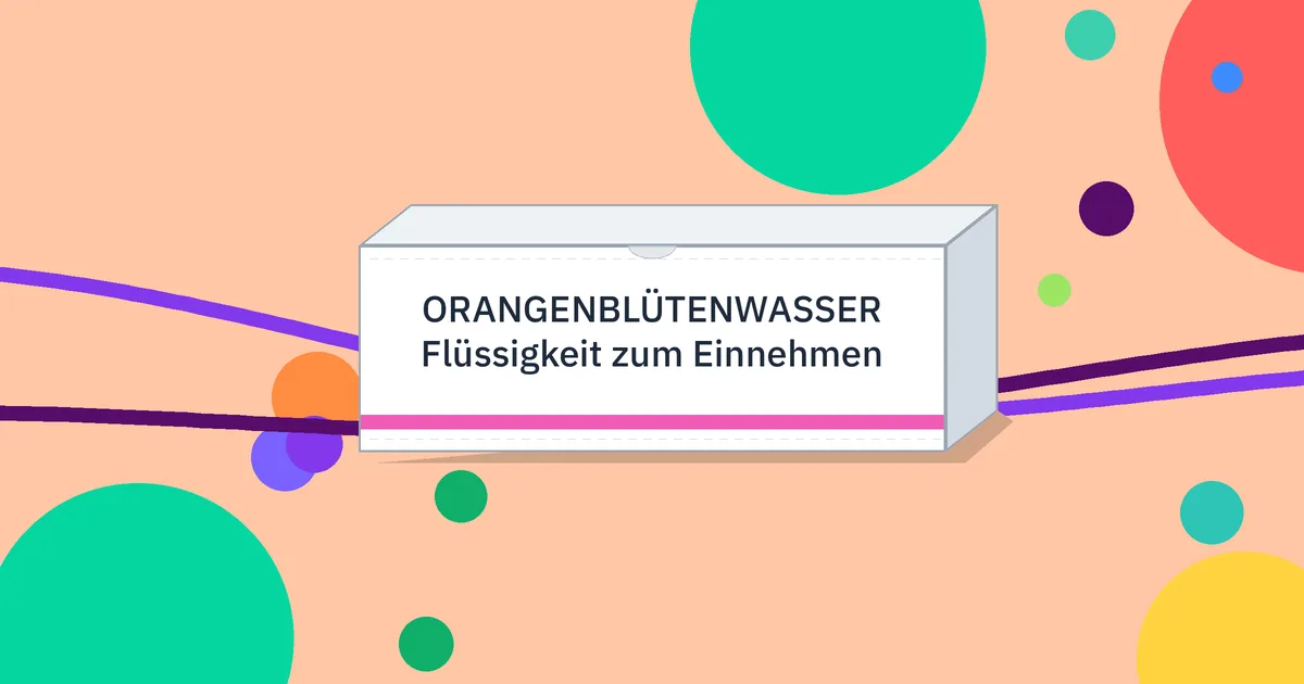 Symbolbild: Packung mit der Aufschrift ORANGENBLÜTENWASSER Flüssigkeit zum Einnehmen (PZN 15401420) – Verfügbarkeit und Bezug in Apotheken in Frankfurt am Main
