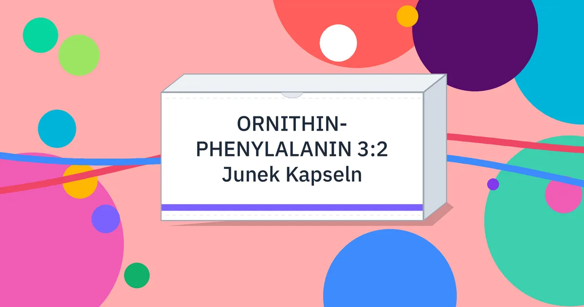 Symbolbild: Packung mit der Aufschrift ORNITHIN-PHENYLALANIN 3:2 Junek Kapseln (PZN 00983824) – Verfügbarkeit und Bezug in Apotheken in Frankfurt am Main