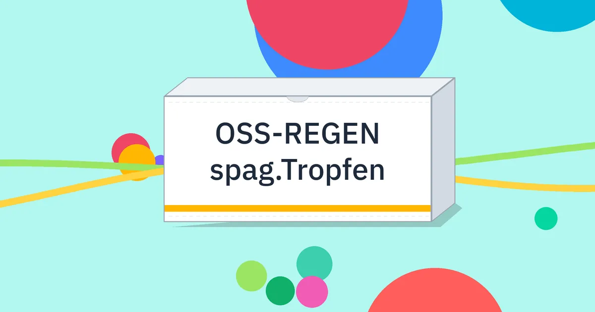 Symbolbild: Packung mit der Aufschrift OSS-REGEN spag.Tropfen (PZN 03822085) – Verfügbarkeit und Bezug in Apotheken in Frankfurt am Main