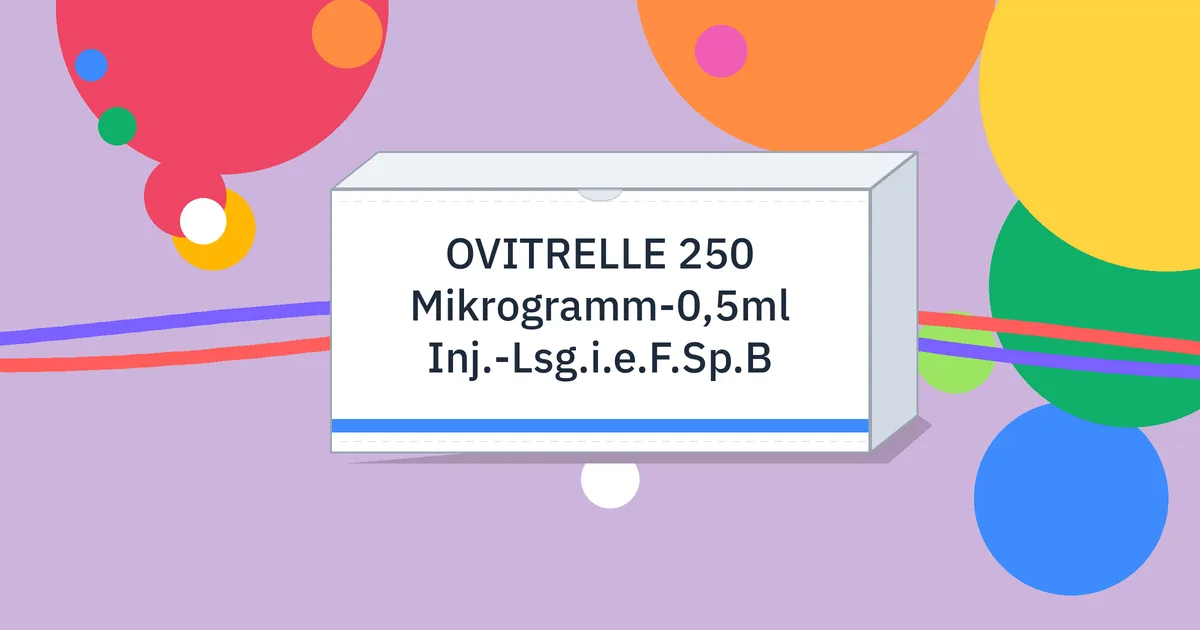 Symbolbild: Packung mit der Aufschrift OVITRELLE 250 Mikrogramm-0,5ml Inj.-Lsg.i.e.F.Sp.B (PZN 13928761) – Verfügbarkeit und Bezug in Apotheken in Frankfurt am Main