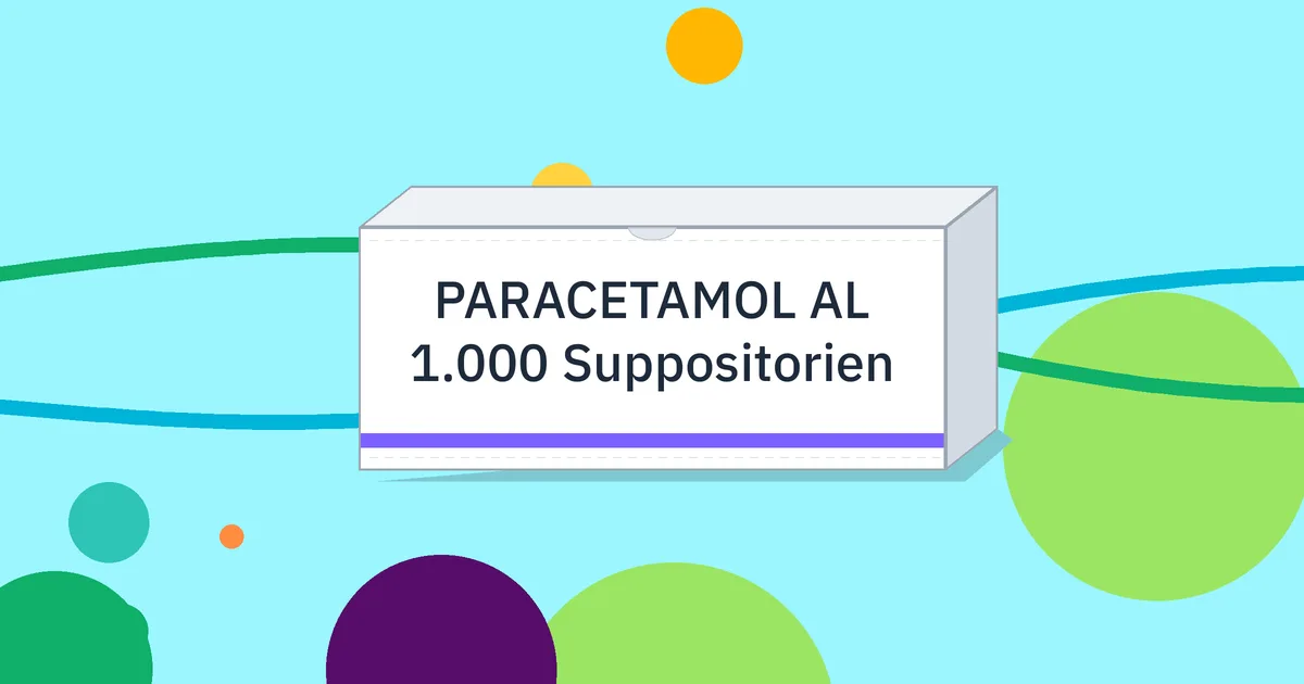 Symbolbild: Packung mit der Aufschrift PARACETAMOL AL 1.000 Suppositorien (PZN 07511910) – Verfügbarkeit und Bezug in Apotheken in Frankfurt am Main