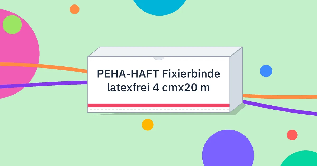 Symbolbild: Packung mit der Aufschrift PEHA-HAFT Fixierbinde latexfrei 4 cmx20 m (PZN 19235467) – Verfügbarkeit und Bezug in Apotheken in Frankfurt am Main