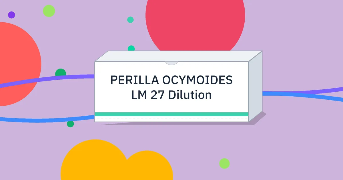 Symbolbild: Packung mit der Aufschrift PERILLA OCYMOIDES LM 27 Dilution (PZN 13635289) – Verfügbarkeit und Bezug in Apotheken in Frankfurt am Main