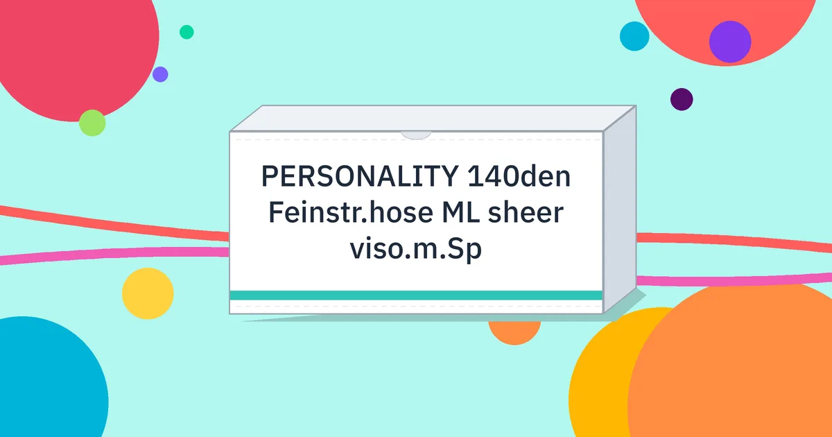Symbolbild: Packung mit der Aufschrift PERSONALITY 140den Feinstr.hose ML sheer viso.m.Sp (PZN 16189123) – Verfügbarkeit und Bezug in Apotheken in Frankfurt am Main