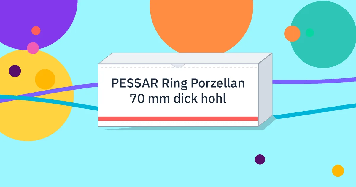 Symbolbild: Packung mit der Aufschrift PESSAR Ring Porzellan 70 mm dick hohl (PZN 01967112) – Verfügbarkeit und Bezug in Apotheken in Frankfurt am Main