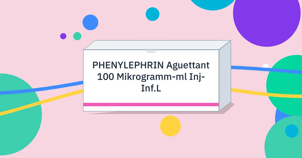 Symbolbild: Packung mit der Aufschrift PHENYLEPHRIN Aguettant 100 Mikrogramm-ml Inj-Inf.L (PZN 16821621) – Verfügbarkeit und Bezug in Apotheken in Frankfurt am Main