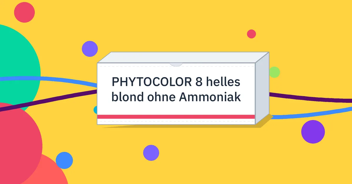 Symbolbild: Packung mit der Aufschrift PHYTOCOLOR 8 helles blond ohne Ammoniak (PZN 14410078) – Verfügbarkeit und Bezug in Apotheken in Frankfurt am Main