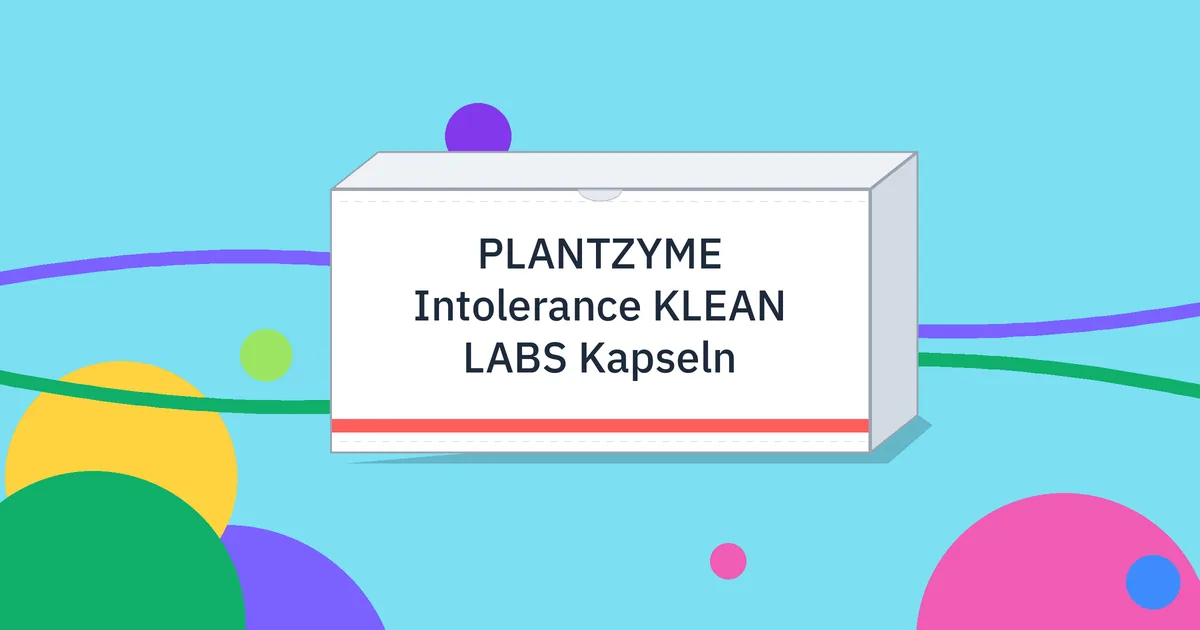 Symbolbild: Packung mit der Aufschrift PLANTZYME Intolerance KLEAN LABS Kapseln (PZN 16700484) – Verfügbarkeit und Bezug in Apotheken in Frankfurt am Main