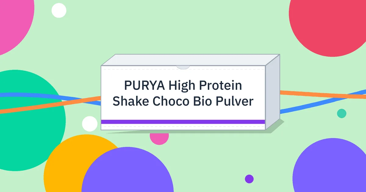 Symbolbild: Packung mit der Aufschrift PURYA High Protein Shake Choco Bio Pulver (PZN 14277076) – Verfügbarkeit und Bezug in Apotheken in Frankfurt am Main