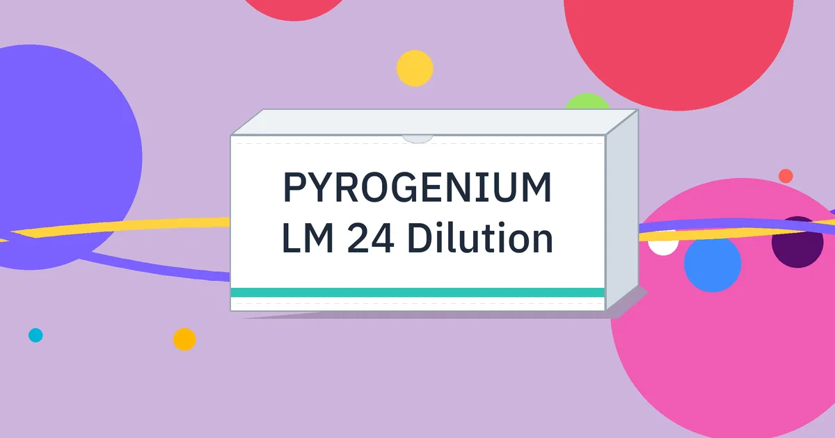 Symbolbild: Packung mit der Aufschrift PYROGENIUM LM 24 Dilution (PZN 10532198) – Verfügbarkeit und Bezug in Apotheken in Frankfurt am Main