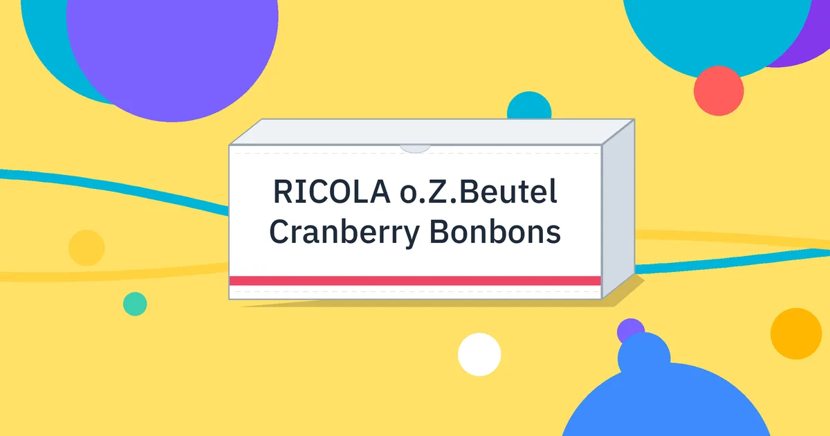 Symbolbild: Packung mit der Aufschrift RICOLA o.Z.Beutel Cranberry Bonbons (PZN 09702011) – Verfügbarkeit und Bezug in Apotheken in Frankfurt am Main