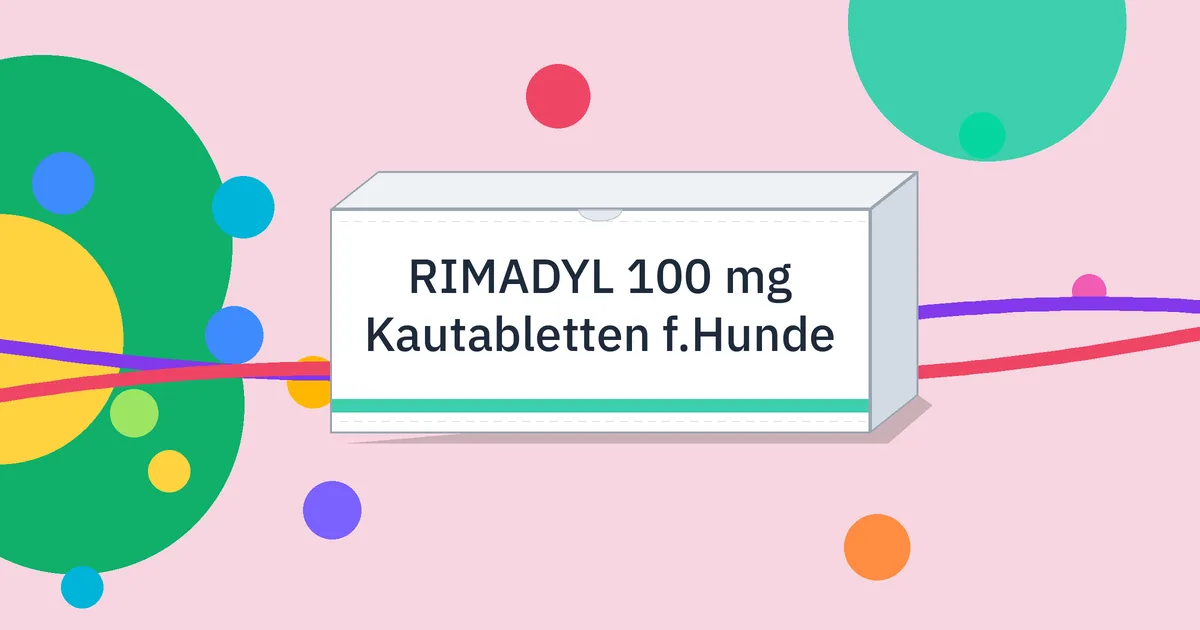 Symbolbild: Packung mit der Aufschrift RIMADYL 100 mg Kautabletten f.Hunde (PZN 02209365) – Verfügbarkeit und Bezug in Apotheken in Frankfurt am Main