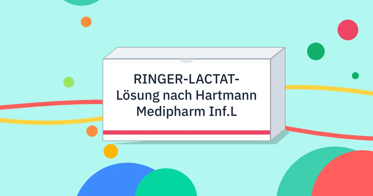 Symbolbild: Packung mit der Aufschrift RINGER-LACTAT-Lösung nach Hartmann Medipharm Inf.L (PZN 19461459) – Verfügbarkeit und Bezug in Apotheken in Frankfurt am Main