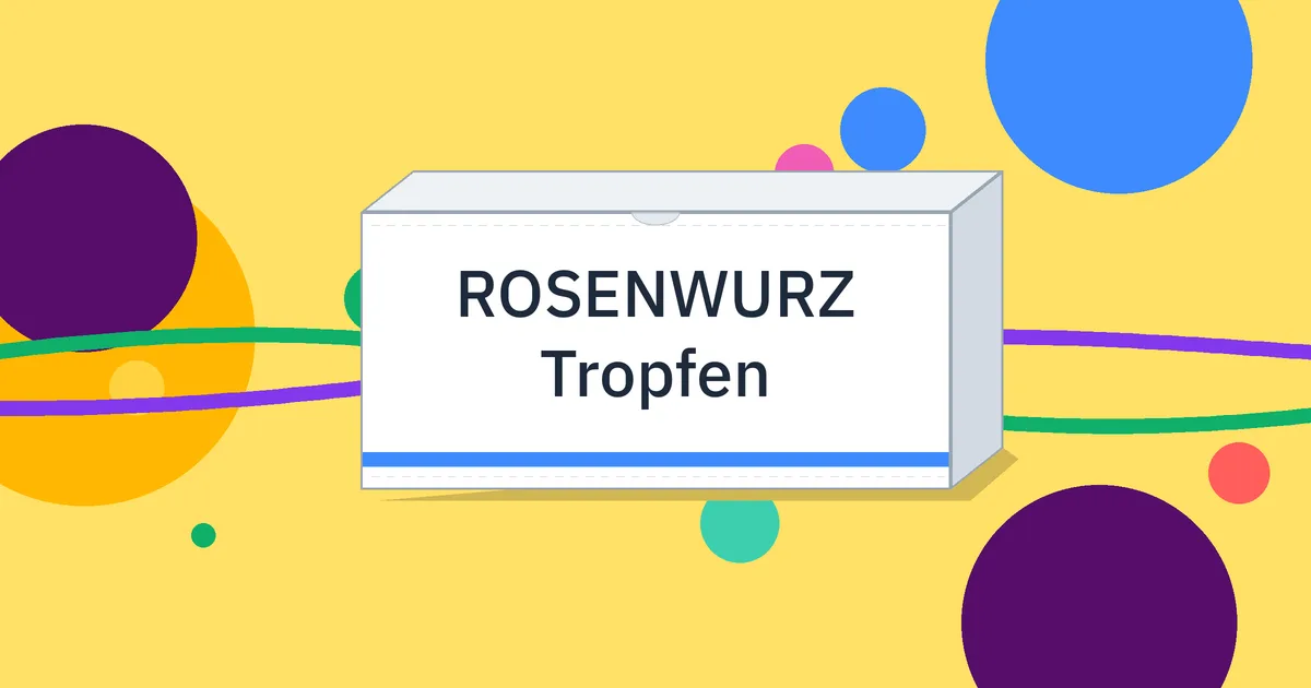 Symbolbild: Packung mit der Aufschrift ROSENWURZ Tropfen (PZN 18781133) – Verfügbarkeit und Bezug in Apotheken in Frankfurt am Main