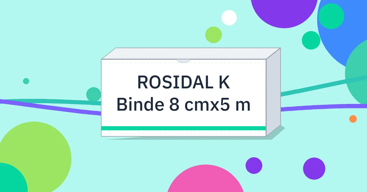 Symbolbild: Packung mit der Aufschrift ROSIDAL K Binde 8 cmx5 m (PZN 15320822) – Verfügbarkeit und Bezug in Apotheken in Frankfurt am Main