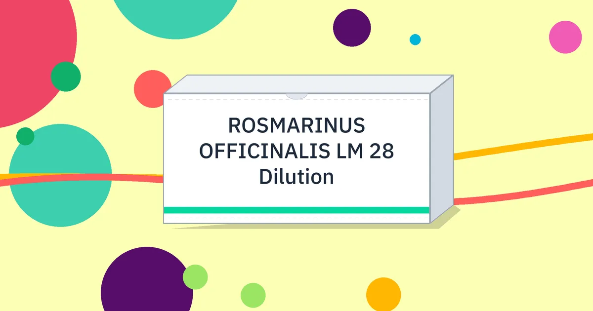 Symbolbild: Packung mit der Aufschrift ROSMARINUS OFFICINALIS LM 28 Dilution (PZN 13681088) – Verfügbarkeit und Bezug in Apotheken in Frankfurt am Main