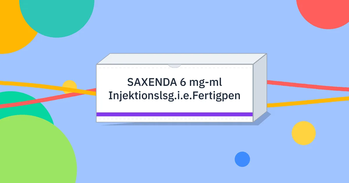 Symbolbild: Packung mit der Aufschrift SAXENDA 6 mg-ml Injektionslsg.i.e.Fertigpen (PZN 19174820) – Verfügbarkeit und Bezug in Apotheken in Frankfurt am Main