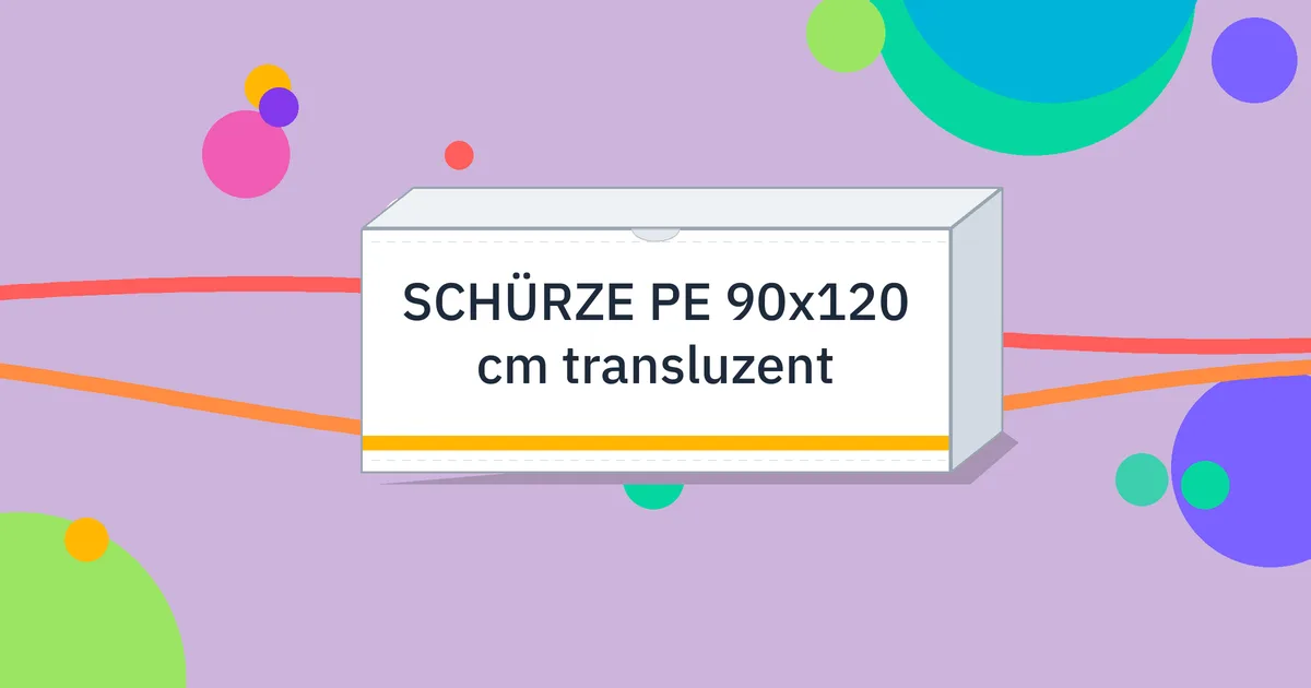 Symbolbild: Packung mit der Aufschrift SCHÜRZE PE 90x120 cm transluzent (PZN 07601079) – Verfügbarkeit und Bezug in Apotheken in Frankfurt am Main