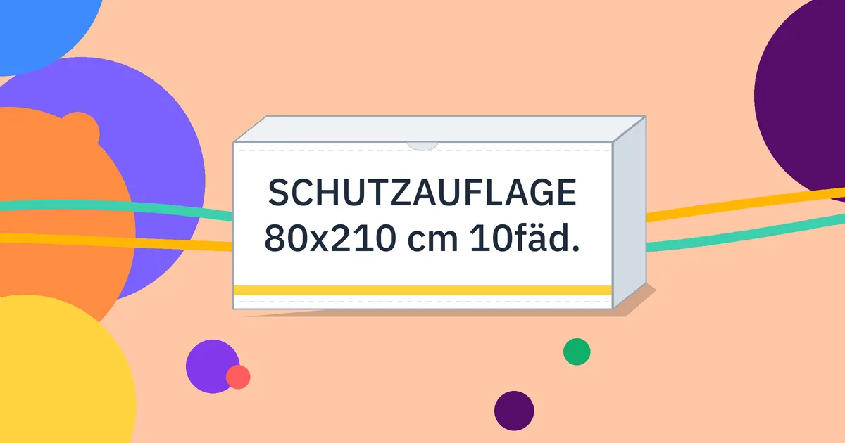 Symbolbild: Packung mit der Aufschrift SCHUTZAUFLAGE 80x210 cm 10fäd. (PZN 11683901) – Verfügbarkeit und Bezug in Apotheken in Frankfurt am Main