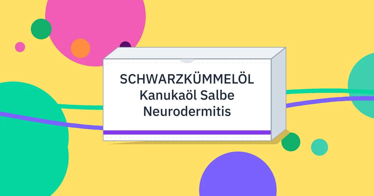 Symbolbild: Packung mit der Aufschrift SCHWARZKÜMMELÖL Kanukaöl Salbe Neurodermitis (PZN 17544336) – Verfügbarkeit und Bezug in Apotheken in Frankfurt am Main
