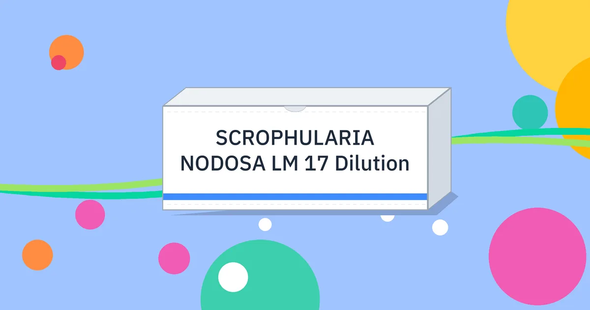 Symbolbild: Packung mit der Aufschrift SCROPHULARIA NODOSA LM 17 Dilution (PZN 13184510) – Verfügbarkeit und Bezug in Apotheken in Frankfurt am Main