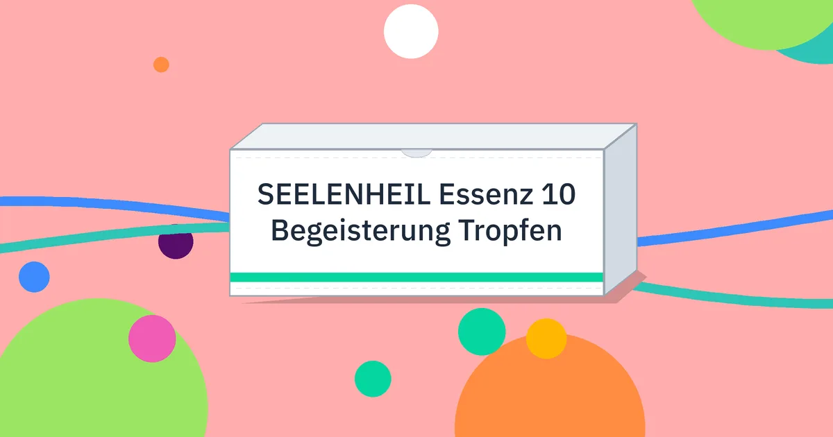 Symbolbild: Packung mit der Aufschrift SEELENHEIL Essenz 10 Begeisterung Tropfen (PZN 13358140) – Verfügbarkeit und Bezug in Apotheken in Frankfurt am Main