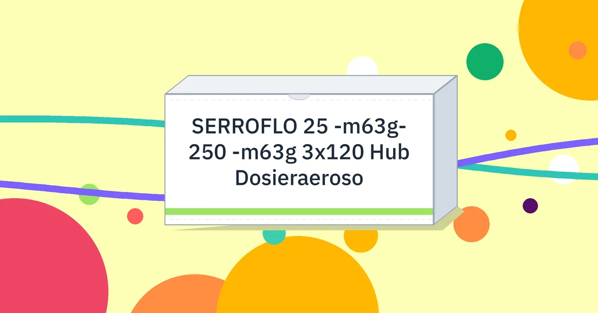 Symbolbild: Packung mit der Aufschrift SERROFLO 25 -m63g-250 -m63g 3x120 Hub Dosieraeroso (PZN 17438611) – Verfügbarkeit und Bezug in Apotheken in Frankfurt am Main